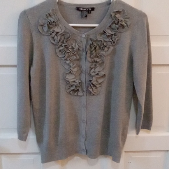 Tracy M | Sweaters | Tracy M Button Up Gray Cardigan | Poshmark
